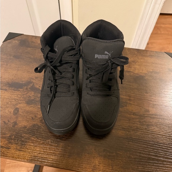 Puma | Shoes | Puma Black Hightop Sneakers Size 8 | Poshmark